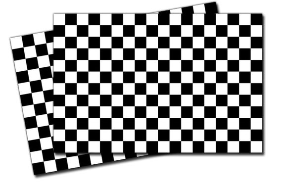 Checkered Flag Vinyl Decal Sticker 2 Pack 4 x 5