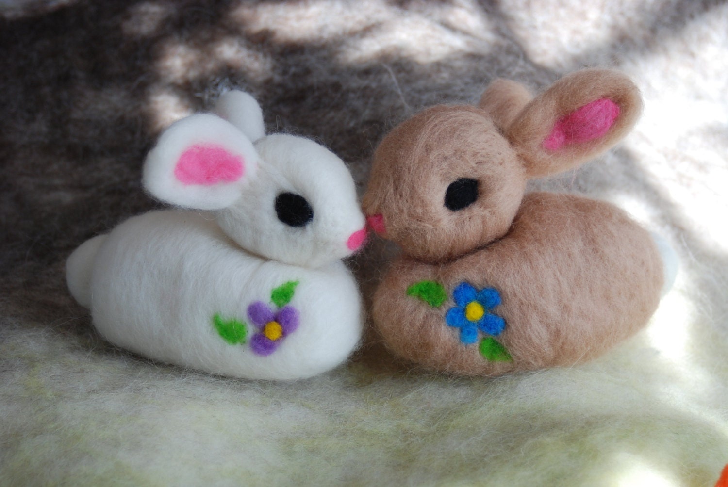 Easter Bunny Jumbo Needle Felted Bunny Plushy Handmade
