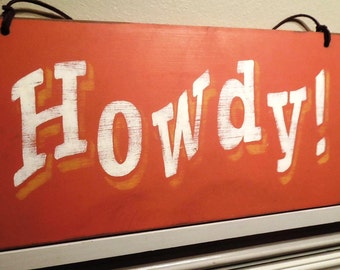 Howdy sign | Etsy