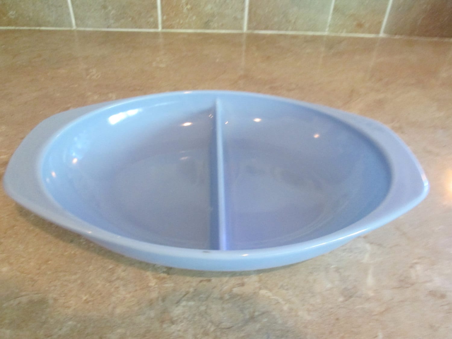 Vintage Delphite Bluebell Blue divided baking Pyrex dish. – Haute Juice