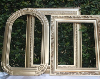 Gold Wedding Decor Frames / Shabby Chic Gold Frame Collection / Large ...