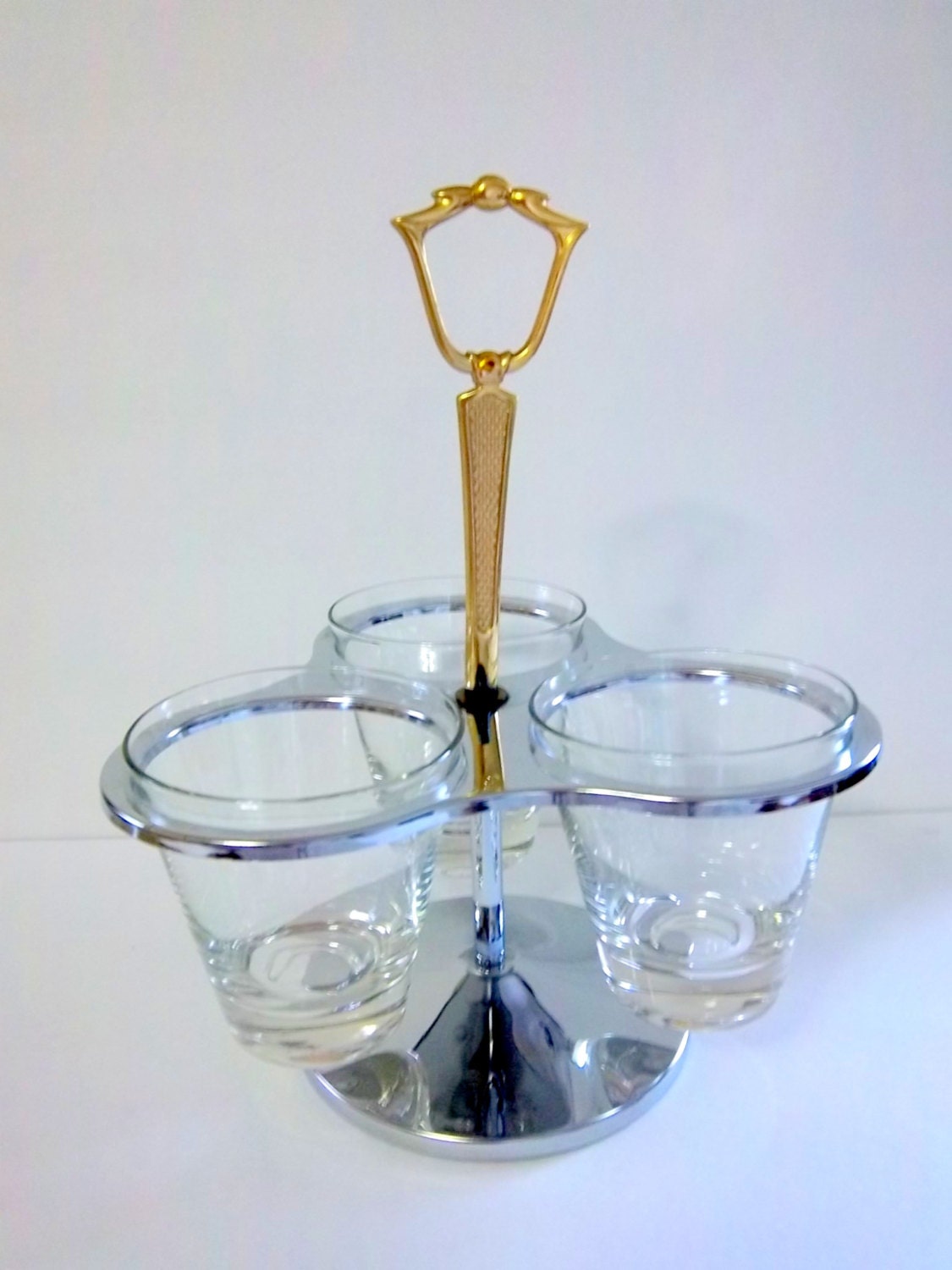 Very Nice Chrome and Gold Condiment Serving Caddy – Haute Juice