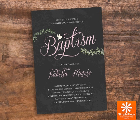 Items Similar To DIY Baptism Invitation Baptism Invite Christening Items Similar To DIY Baptism Invitation Baptism Invite Christening