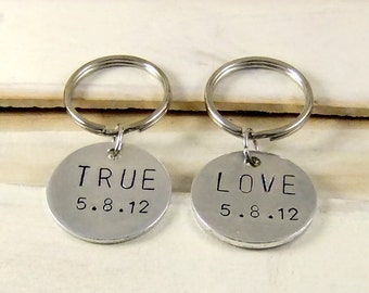 Couples Keychain and Necklace set Puzzle Piece Jewelry