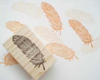 Popular items for feather stamp on Etsy