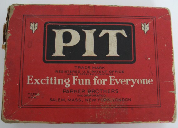 Vintage Parker Brothers Pit Game 1919 Original Playing Card Vintage Parker Brothers Pit Game 1919 Original Playing Card