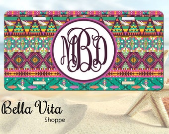 Personalized Car Tag Monogrammed License Plate by bellavitashoppe