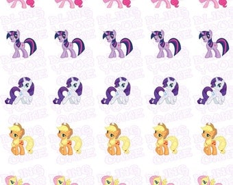 My Little Pony Inspired Edible Icing Mini-Cupcake, Brownie Bites, Cake ...