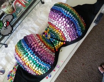 Custom Rhinestones Bra