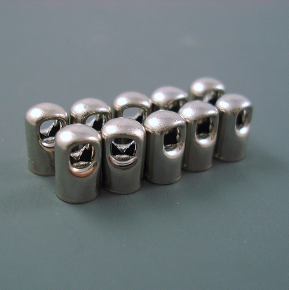 End Cap 4MM Brass Plated Cap for Leather or Cord TEN Pieces