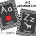 Alphabet Cards Chalkboard Chevron Word Wall by ConfettiGraphics