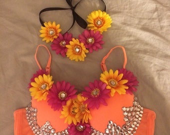 Popular items for orange bra on Etsy