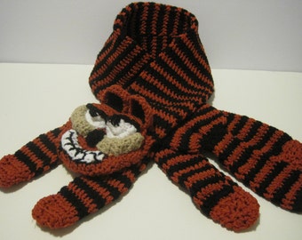 GARFIELD cat SCARF! crochet scarf neck warmer kids or adult great gift ...