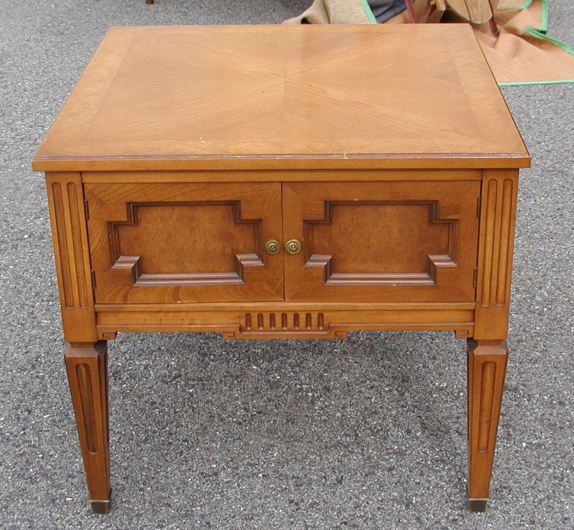 Retro Mediterranean Provincial Commode (End) Table in a Fruitwood ...