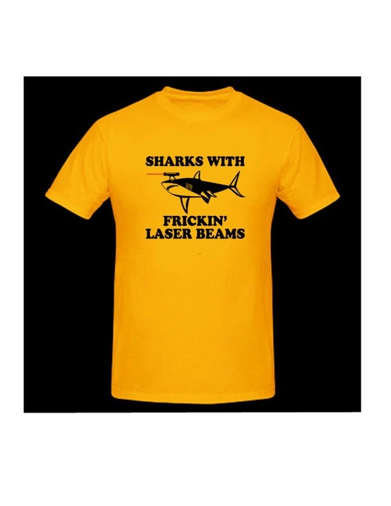 Sharks With Frickin' Laser Beams T-Shirt. Funny Movies