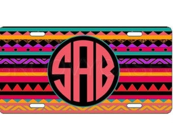 Aztec license plate | Etsy