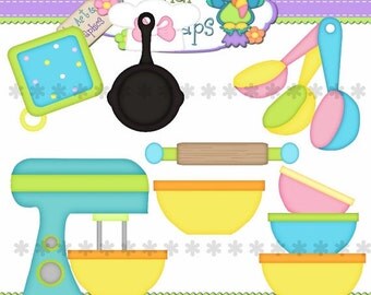30% OFF Kitchen Set 2 digital Clip Art Set - Clipart scrapbooking set ...