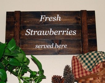 Popular items for strawberry signs on Etsy