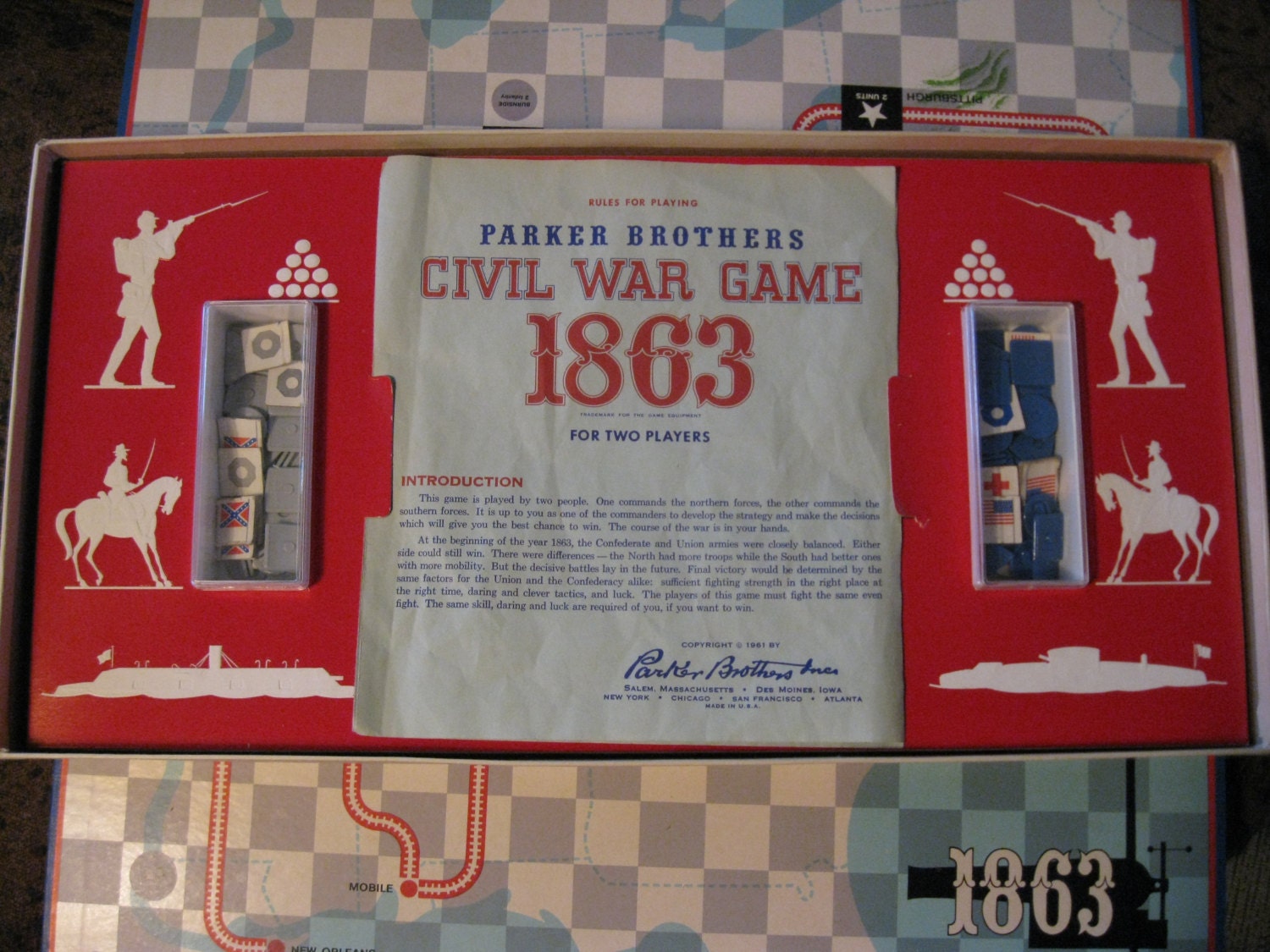 Vintage 1961 Parker Bros Civil War Game 1863. by UnicornsLoveGames