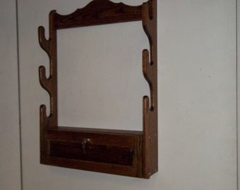 2 Gun Rack Wall mount gun display rack Red by Oakwoodgunracks