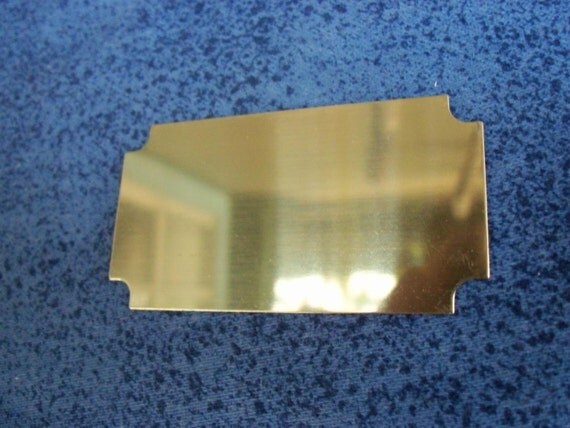 TROPHY ENGRAVING PLATES 64mmX33mmX05mm steel lacquered brass
