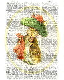 Benjamin Bunny Print Beatrix Potter Art for Nursery or Nostalgia