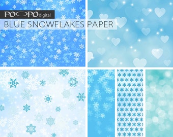 snowflakes digital paper winter snow ice frozen pattern background ...
