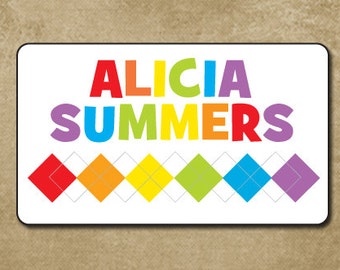 Preppy Waterproof Labels Name Labels for School Pink Floral