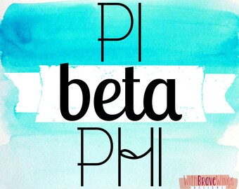 Pi Beta Phi "Ocean Ombre" (8"x10") Digital Art Print - Instant Download