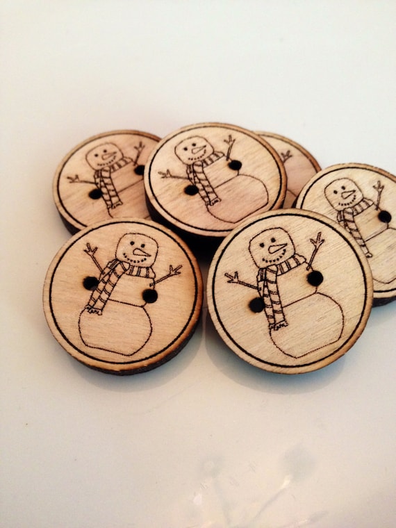 Custom button design snowman button by Sweetpinehills on Etsy