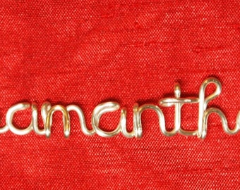 Wire name necklace | Etsy