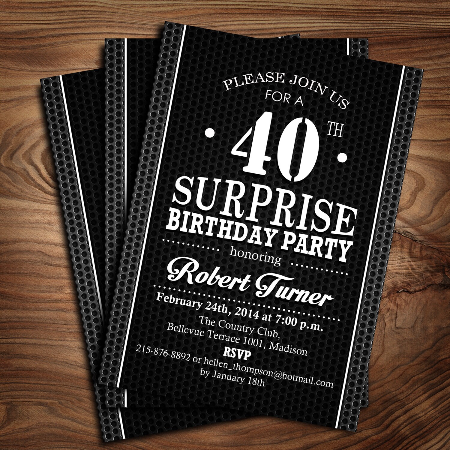 Surprise 40th Birthday Invitation 30th 50th 60th 70th
