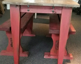 Popular items for primitive farm table on Etsy