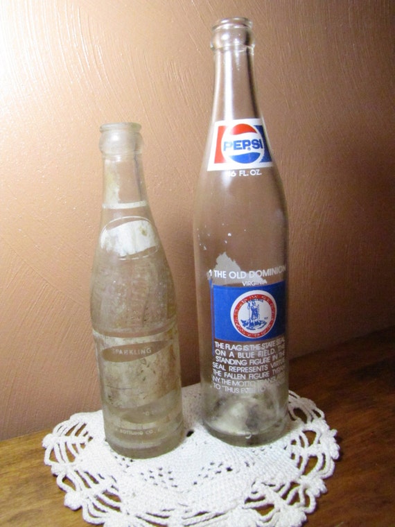 Two 2 Vintage Pepsi Cola Bottles