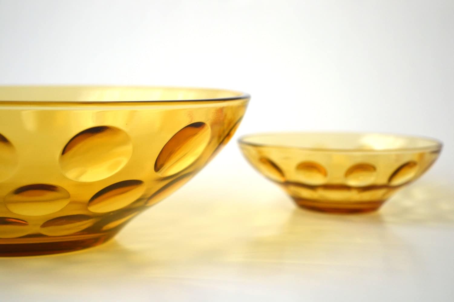 Retro Vintage Amber Bubble Glass Chip and Dip Set 1970s – Haute Juice