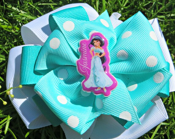 Items similar to Disney Princess Jasmine Hair Bow Clip on Etsy