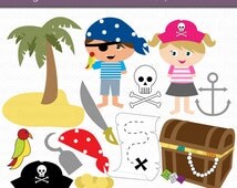 Unique cute pirate clipart related items | Etsy