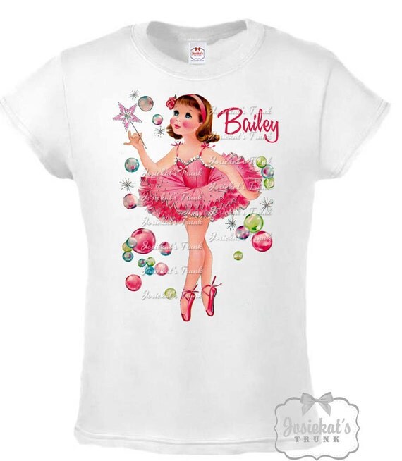 Ballet Shirt Ballerina Vintage Tee Custom Size Retro GIRL