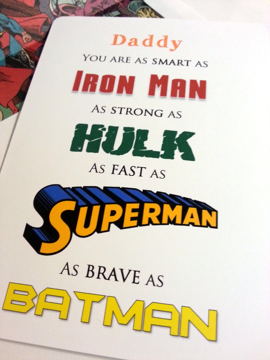 Superhero Father's Day/Birthday Card