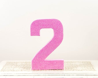 Popular items for pink glitter number on Etsy