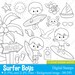 Surfer boys Digital Stamps Clipart