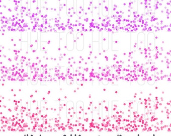 confetti clip art, colored confetti digital invitation borders, pink ...