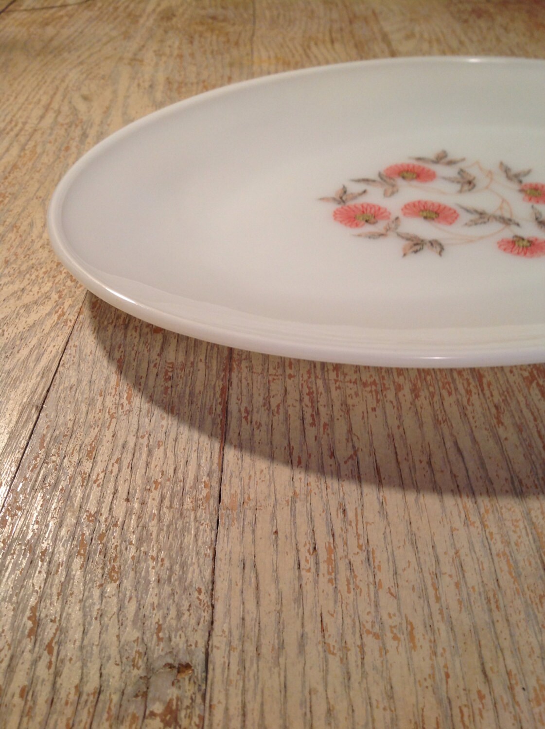 Vintage Fire King Fleurette Pattern Serving Platter – Anchor Hocking ...