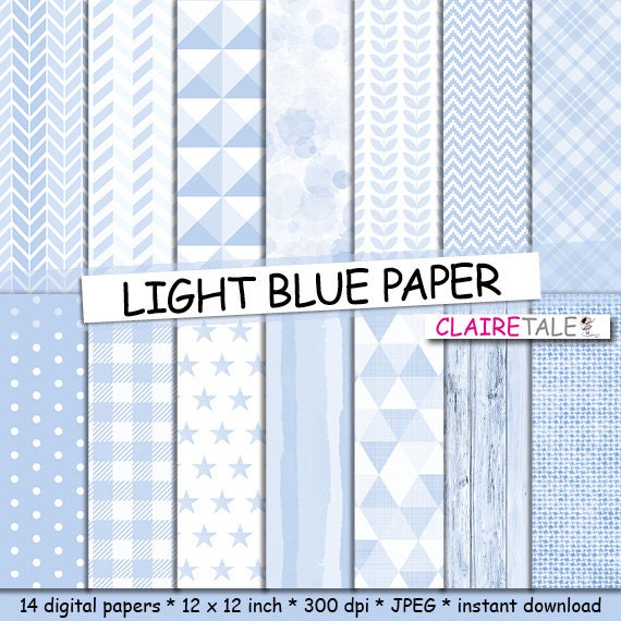 Blue digital paper: LIGHT BLUE PAPER with blue by ClaireTALE