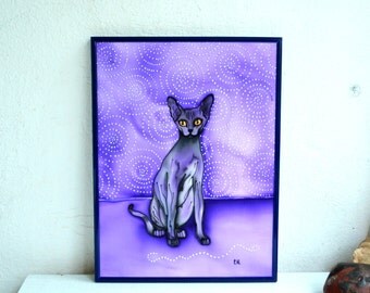Cat batik | Etsy
