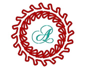 MONOGRAM FRAME Machine Embroidery Design vintage by FabricModern