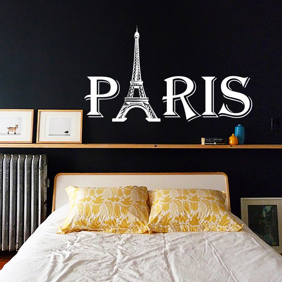 Wall Decal Sign Paris The Eiffel Tower Big Paris Gift by CozyDecal