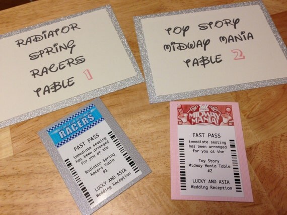 Items similar to Disney Wedding Table Numbers on Etsy