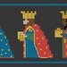 Christmas cross stitch pattern: We Three Kings