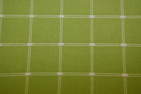 Grass Green Check Fabric Green Upholstery Green Drapery